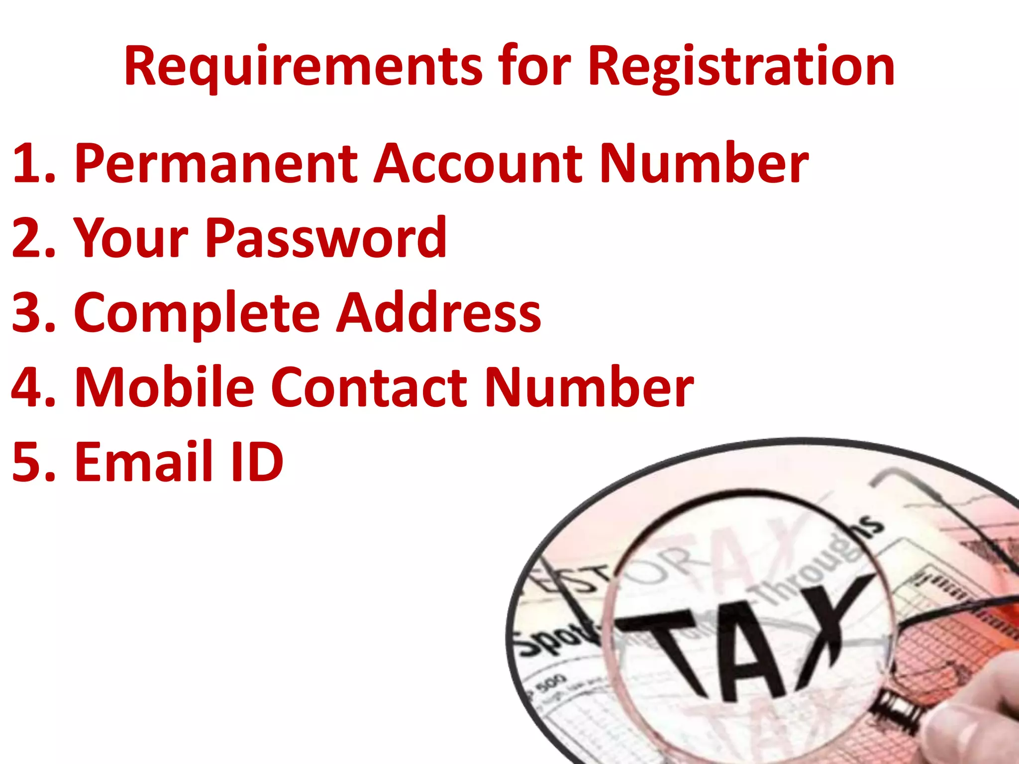 e filing of Income Tax Return | PPTX