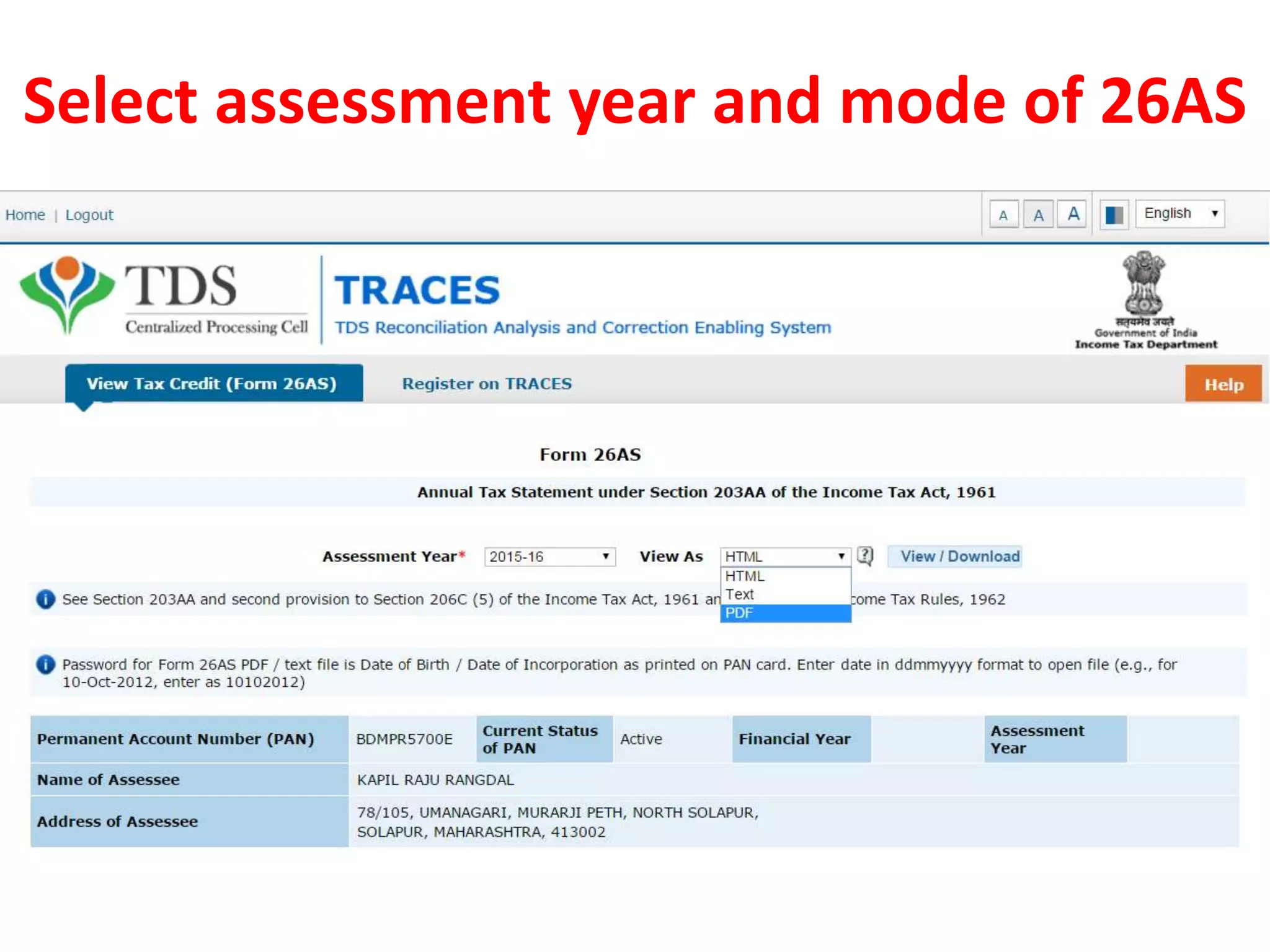 e filing of Income Tax Return | PPTX