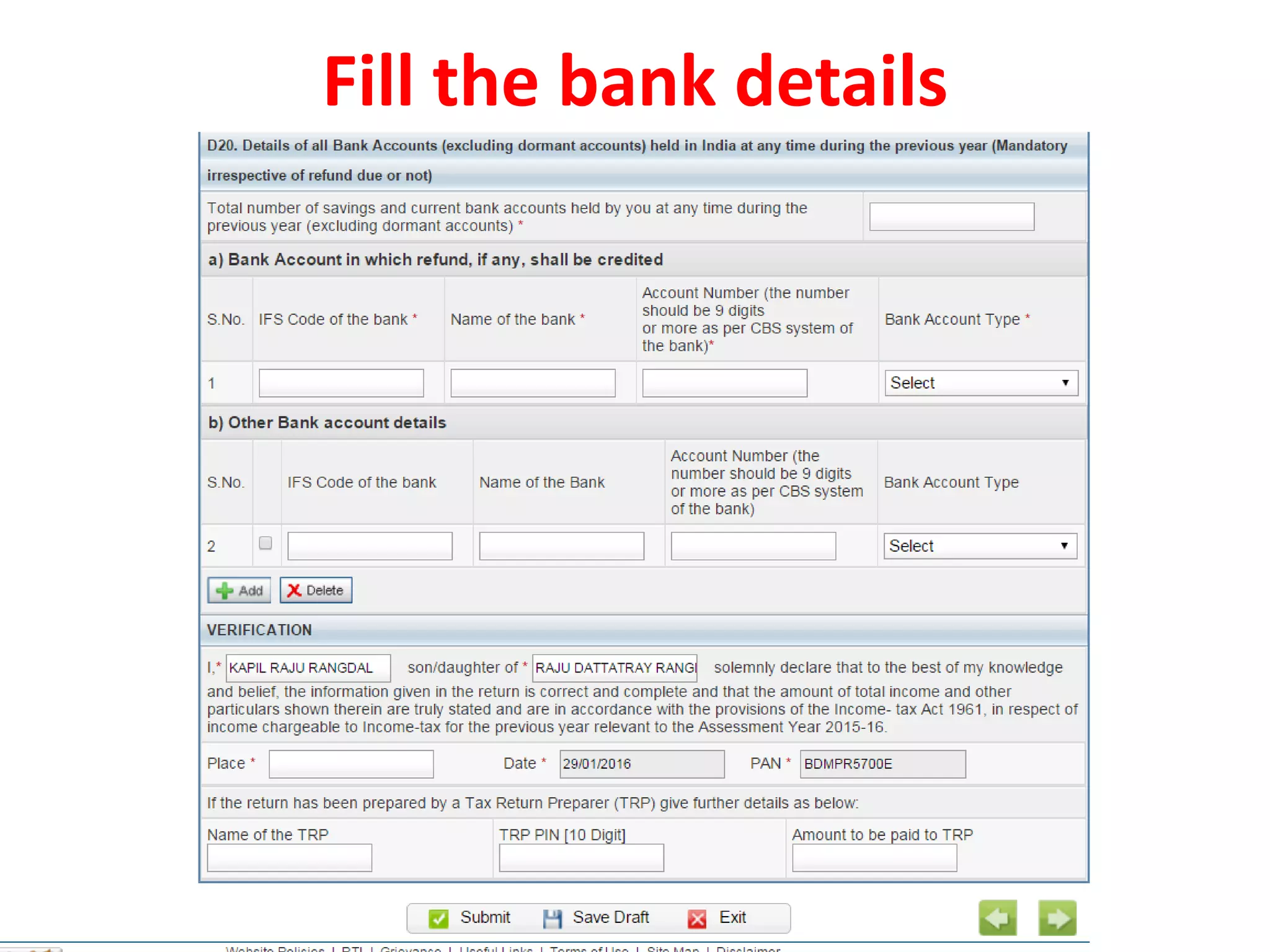 e filing of Income Tax Return | PPTX