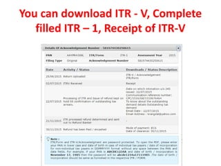 e filing of Income Tax Return | PPTX