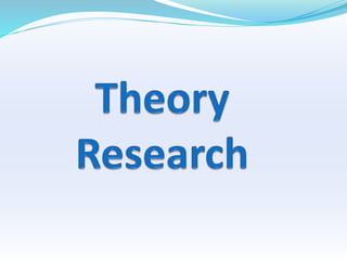 Theory Research for Media | PPTX