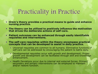 theoryselfcare-SElf care Theory Dhorothea Orem's | PDF