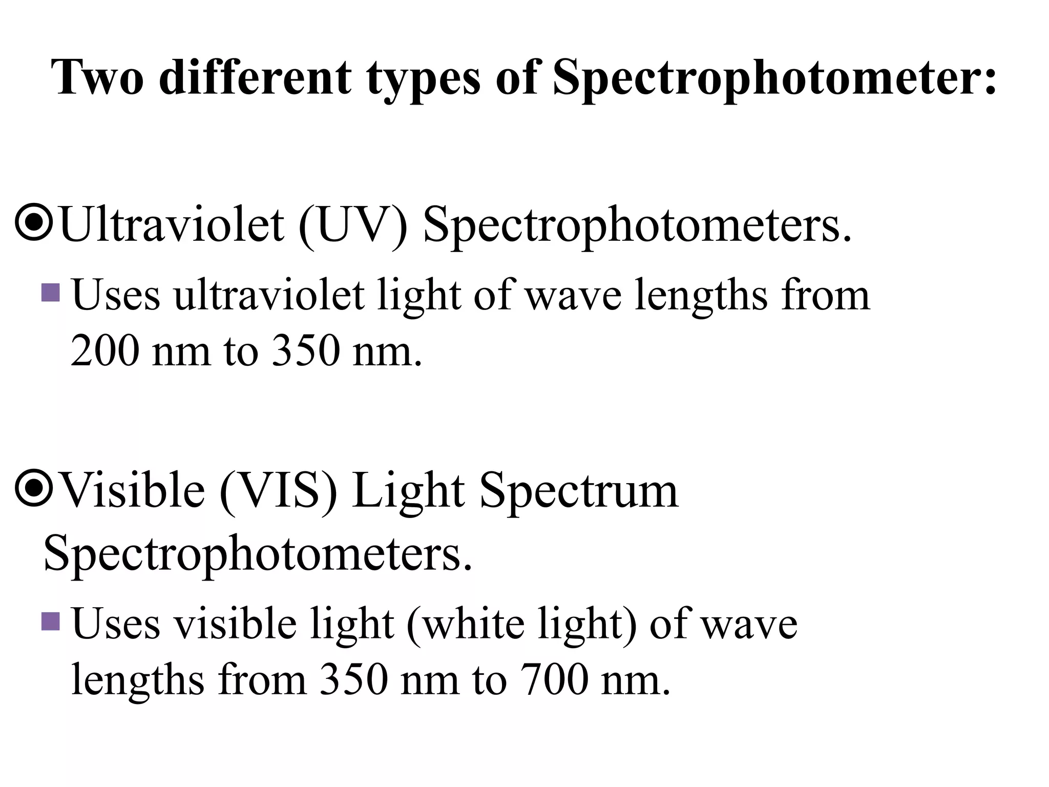 Spectrophotometer instrumentation & working | PPTX