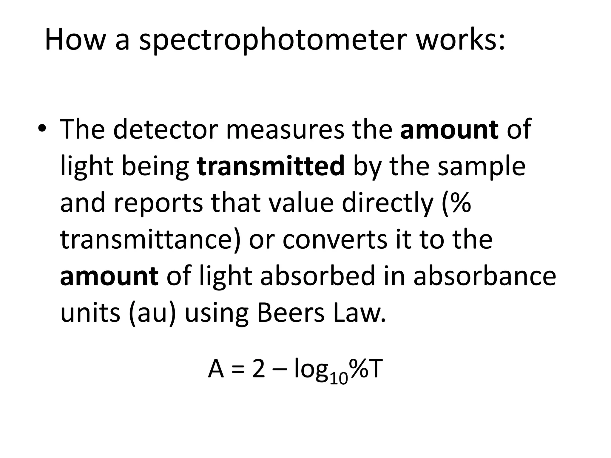 Spectrophotometer instrumentation & working | PPTX
