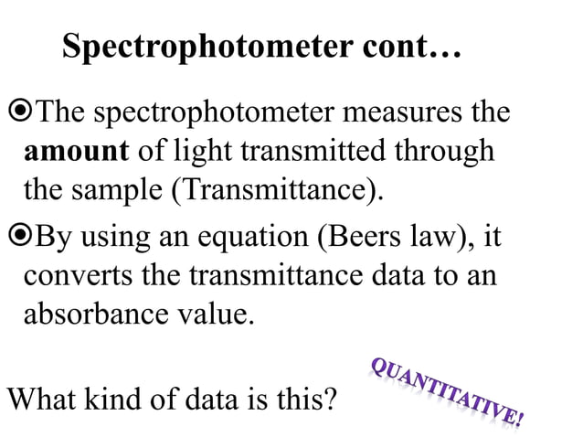 Spectrophotometer instrumentation & working | PPTX