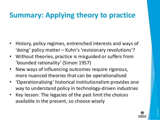 Applying Theory to Practice