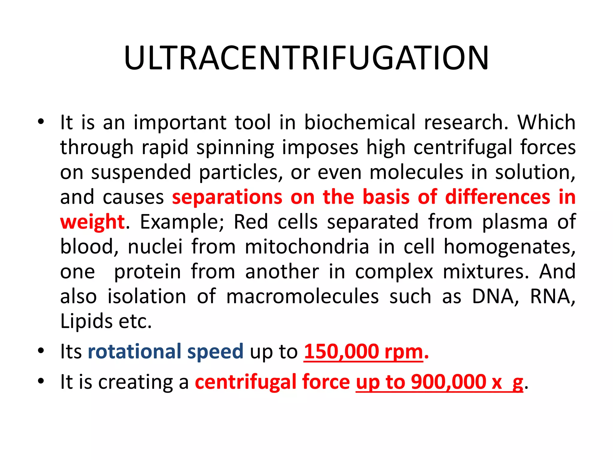 Ultracentrifugation | PPTX