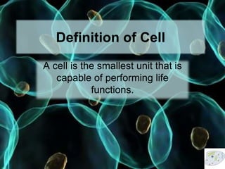 Cell Theory Definition