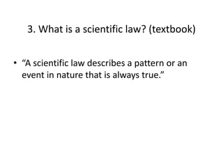 Scientific Law Examples