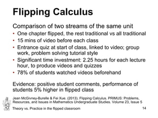 Theory/literature vs practice - the flipped classroom | PPTX