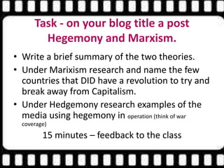 Hegemony, Marxism and Stereotype Theory | PPTX
