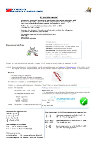 Theory worksheet discounts ratio and proportion | DOCX