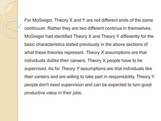 Theory x and Theory Y ( Douglas McGregor ) | PPTX