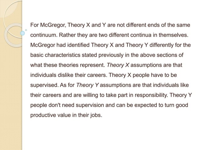 Theory x and Theory Y ( Douglas McGregor ) | PPT