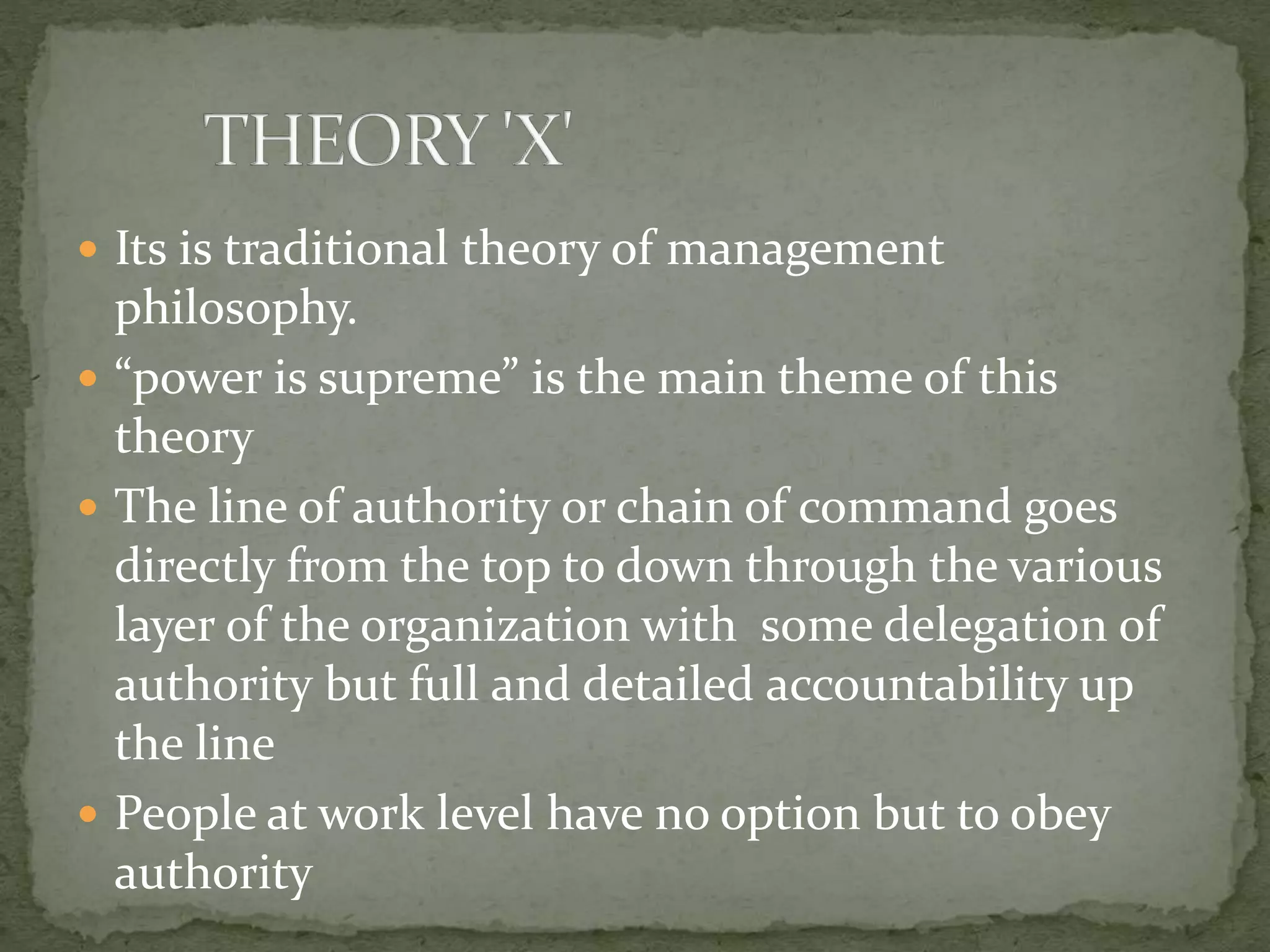 Theory 'x' and theory 'y' | PPTX