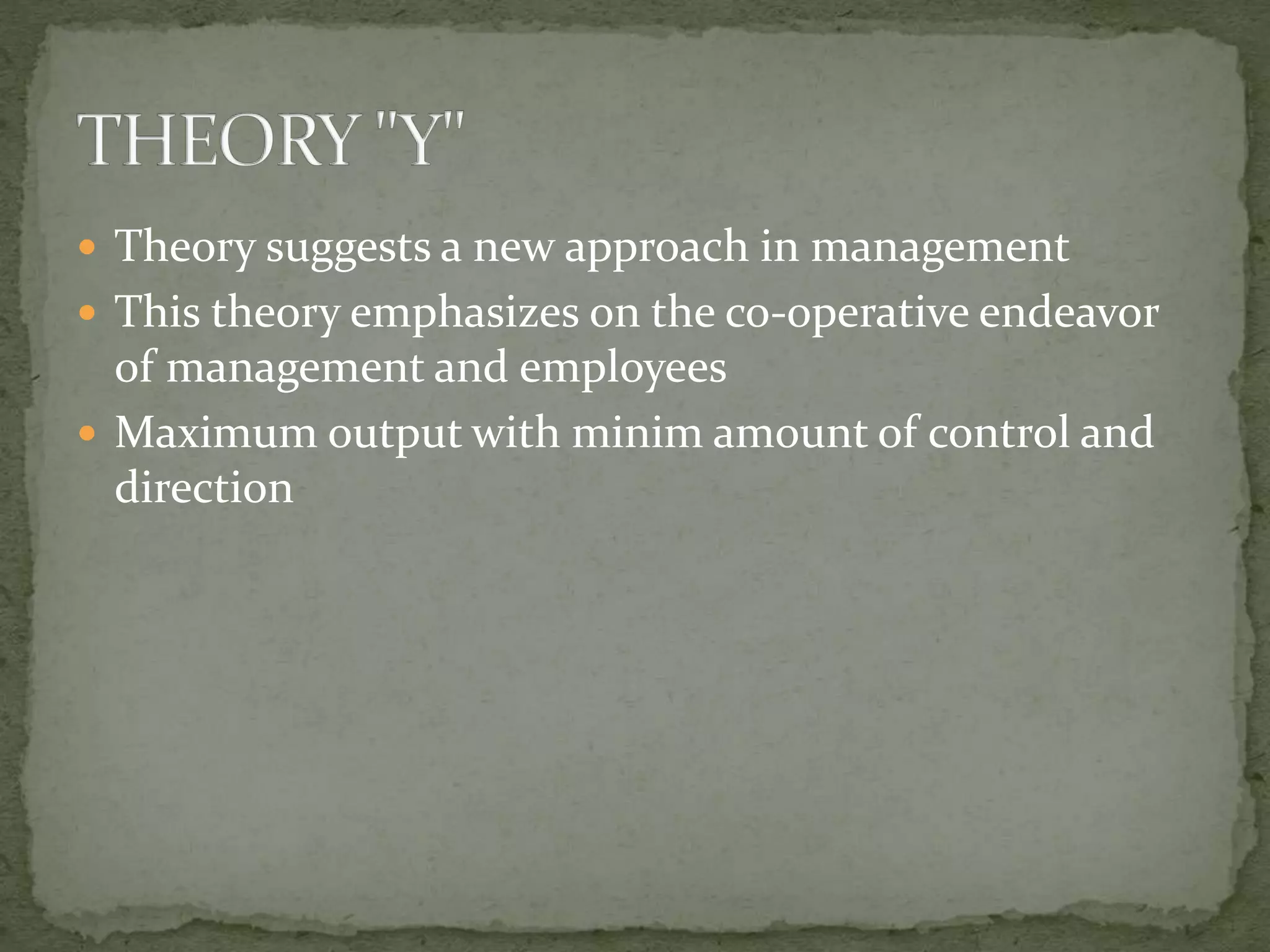 Theory 'x' and theory 'y' | PPTX