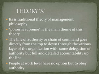 Theory 'x' and theory 'y' | PPTX