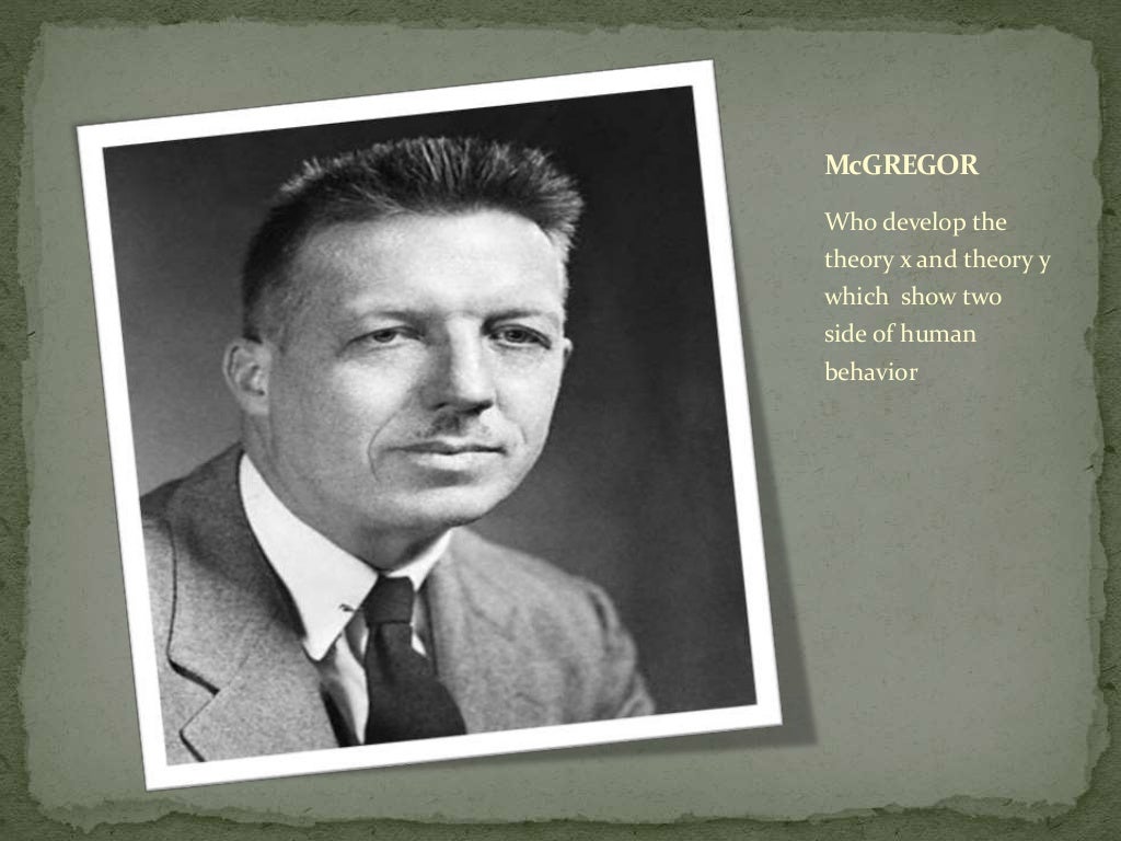 Theory 'x' and theory 'y'