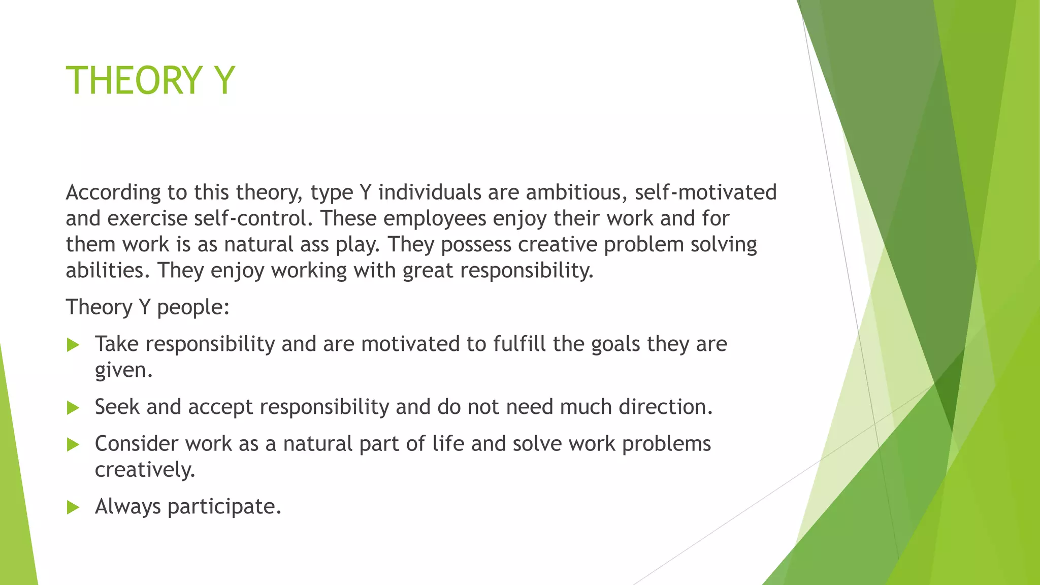 Theory x and y | PPTX