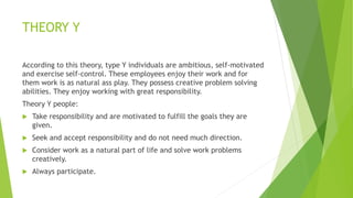 Theory x and y | PPTX