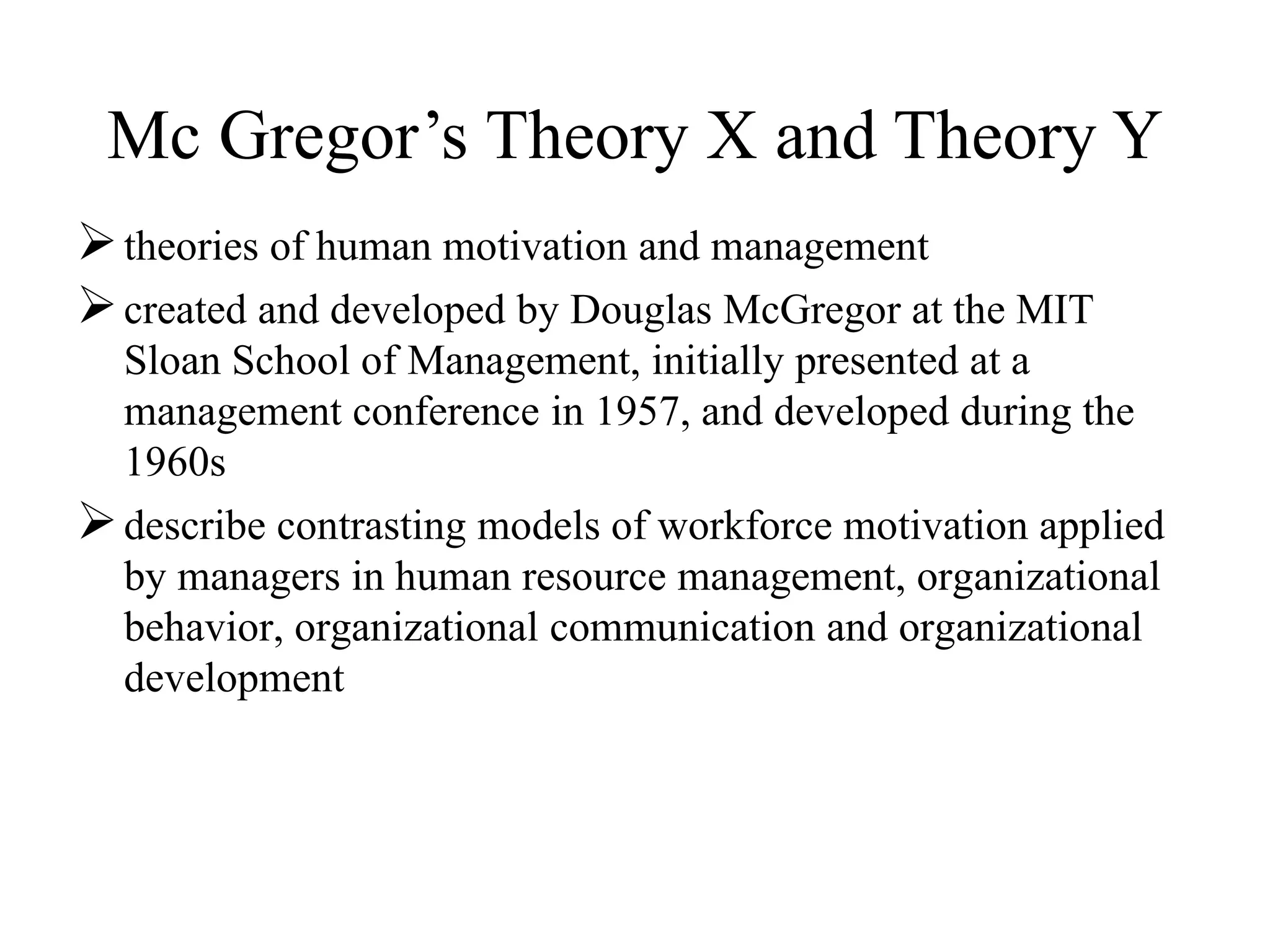 Theory x and y | PPTX