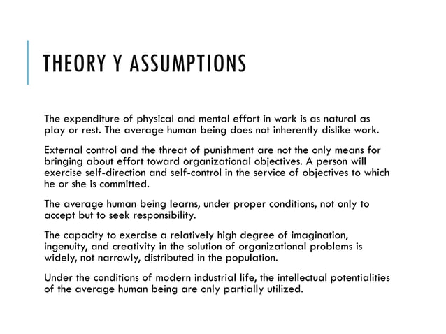Theory x vs Theory y | PPT