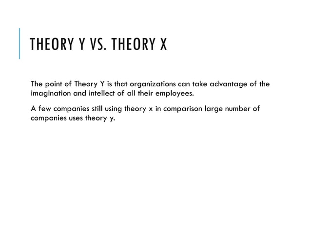 Theory x vs Theory y | PPT