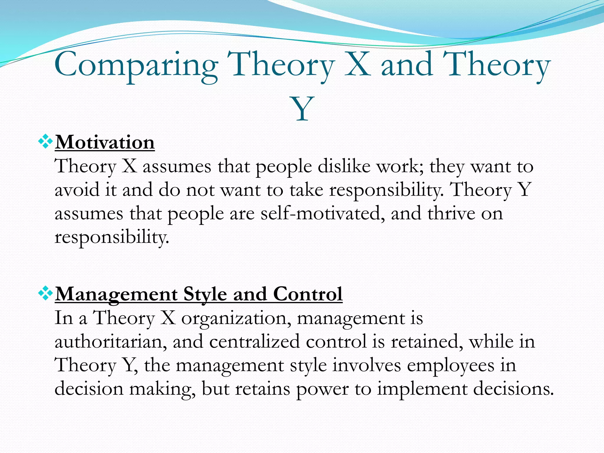 McGregor Theory x & y | PPTX