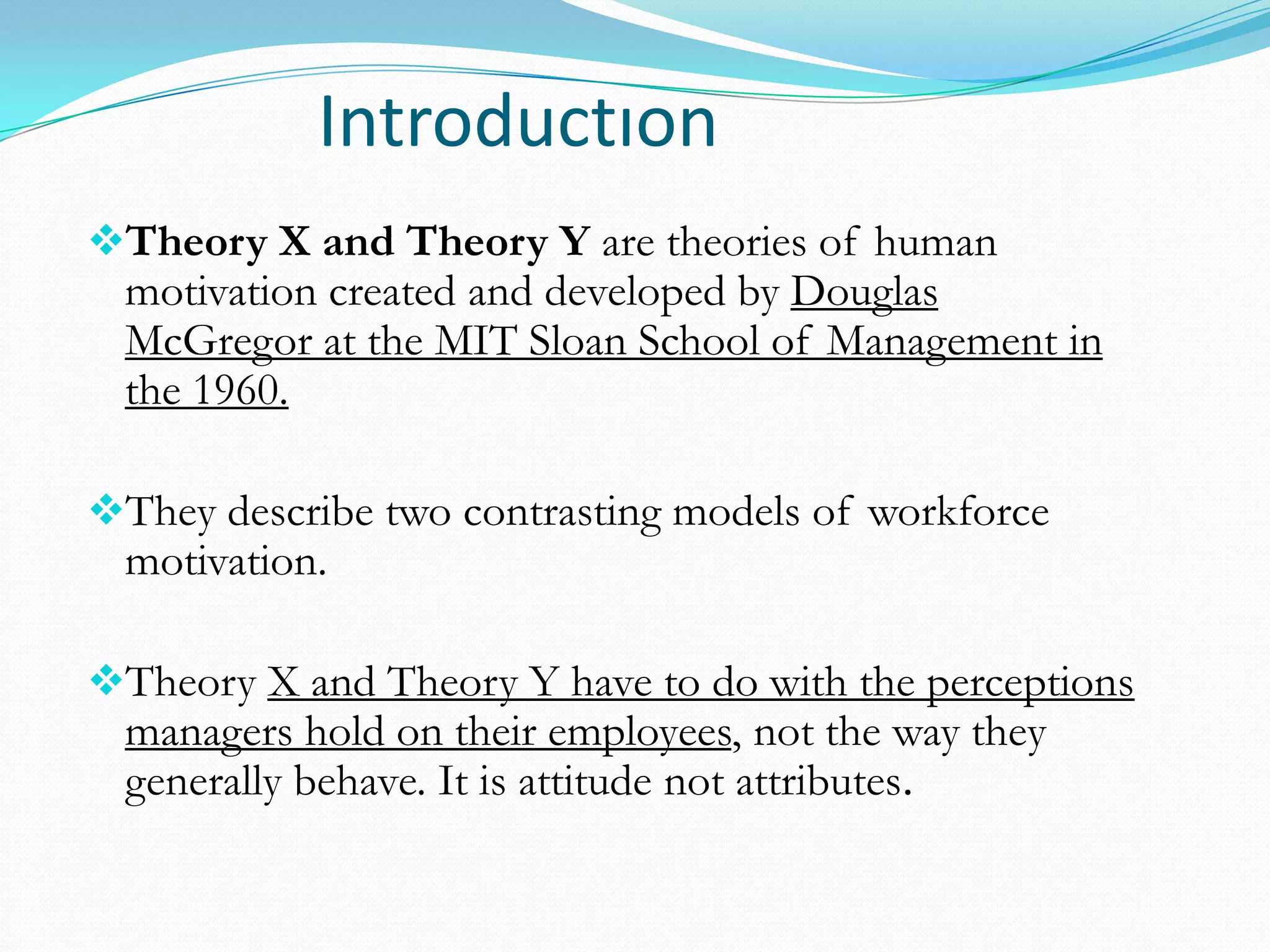 McGregor Theory x & y | PPTX