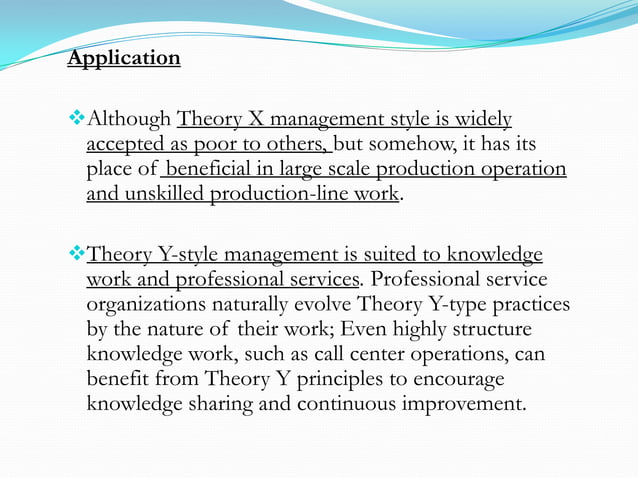 McGregor Theory x & y | PPTX | Business Administration | Business