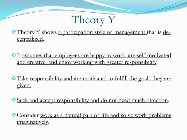 McGregor Theory x & y | PPTX | Business Administration | Business