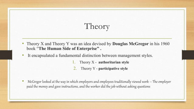 Theory x & y | PPT