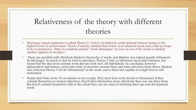 Theory x & y | PPT