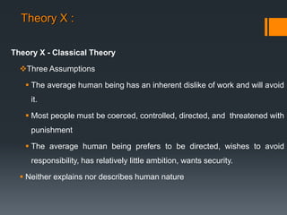 Theory x & y | PPT