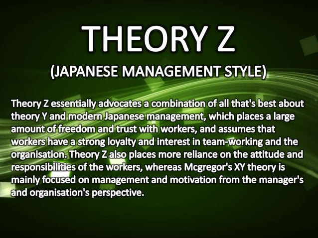 Theory x,y,z | PPTX | Business and Finance