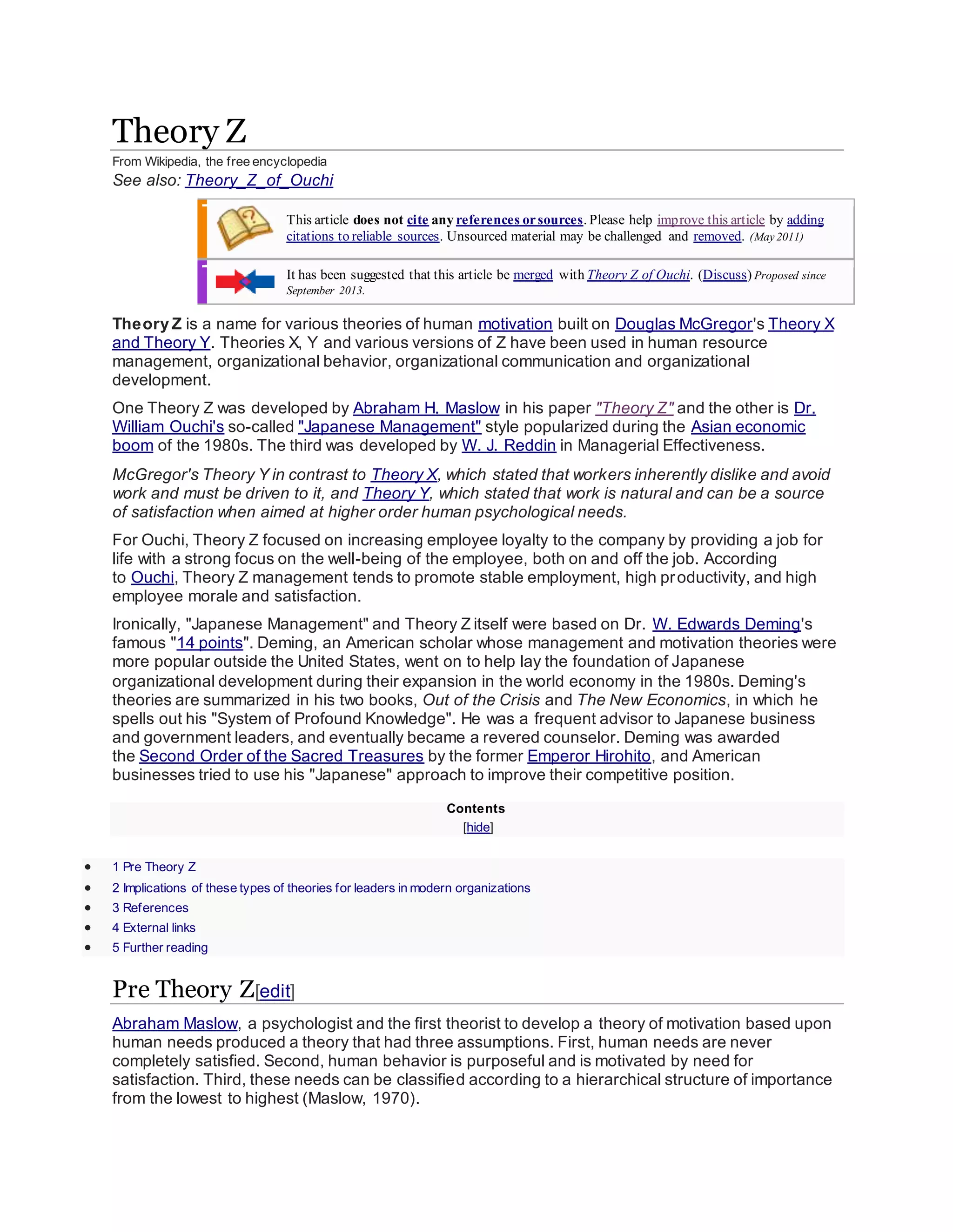 Theory z | DOCX