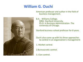 Ouchi's Theory Z, Classical / Modern / Post-Modern | PPT