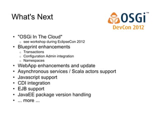 What's new in the OSGi Enterprise Release 5.0 | PDF | Operating Systems | Computer Software and ...