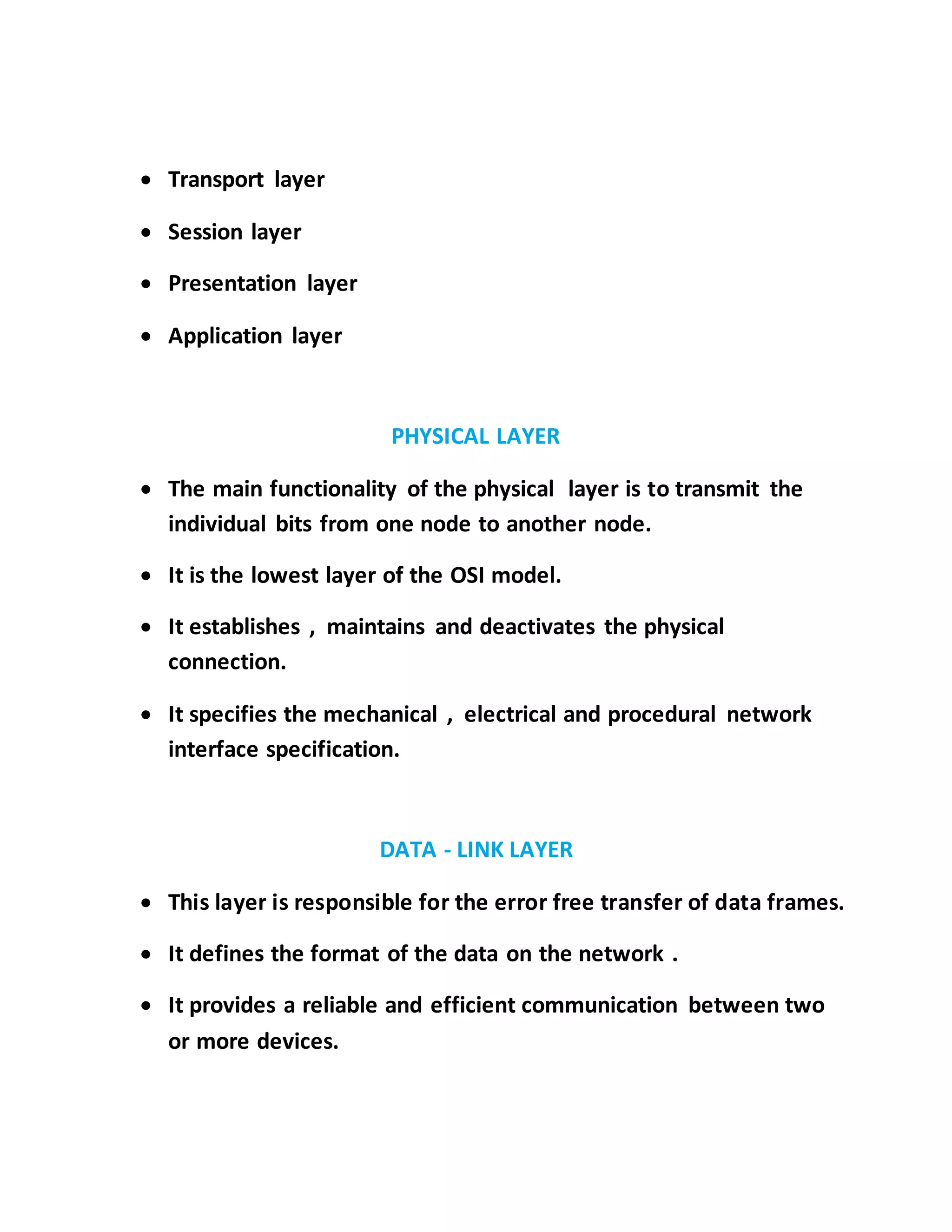 THE OSI MODEL | PDF