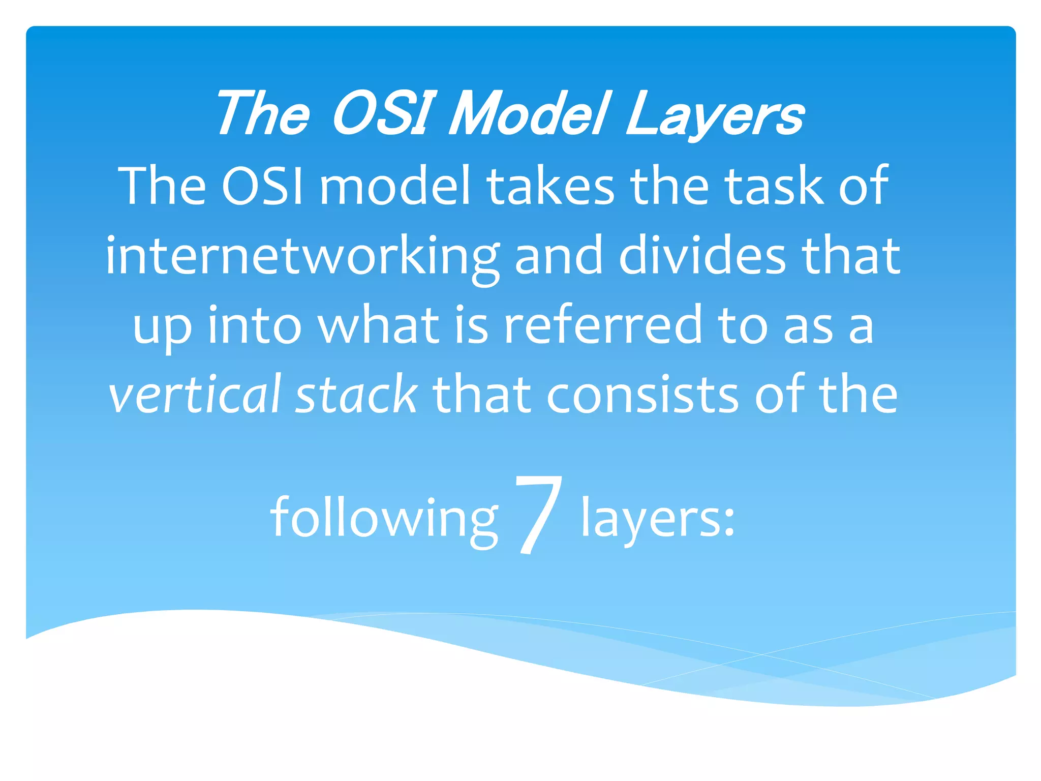 The osi model layers | PPT