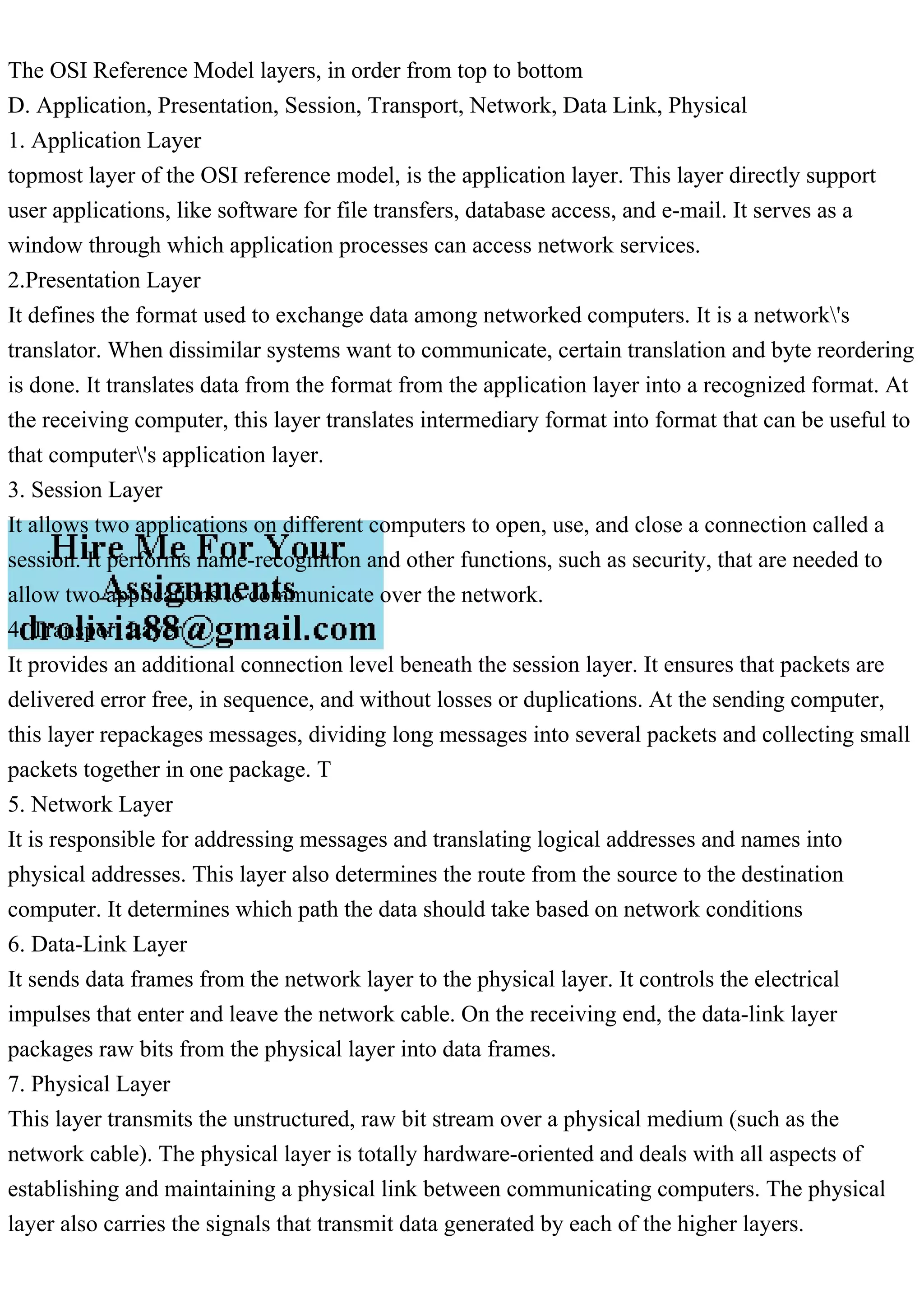 The OSI Reference Model layers, in order from top to bottomD. Appl.pdf