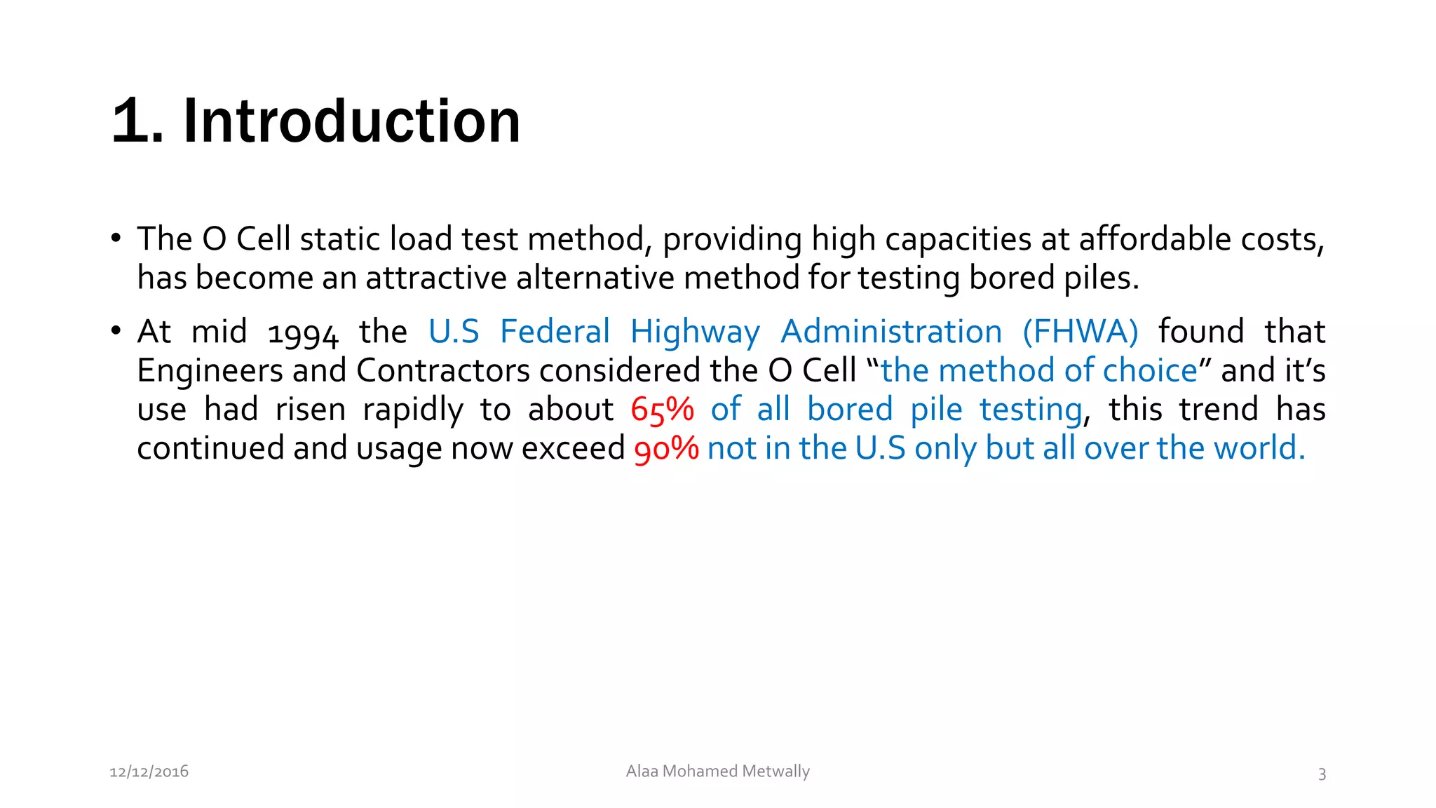 The osterberg cell static loading test | PPTX