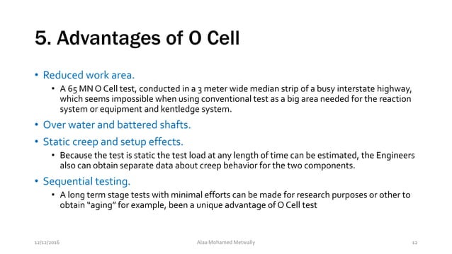 The osterberg cell static loading test | PPTX