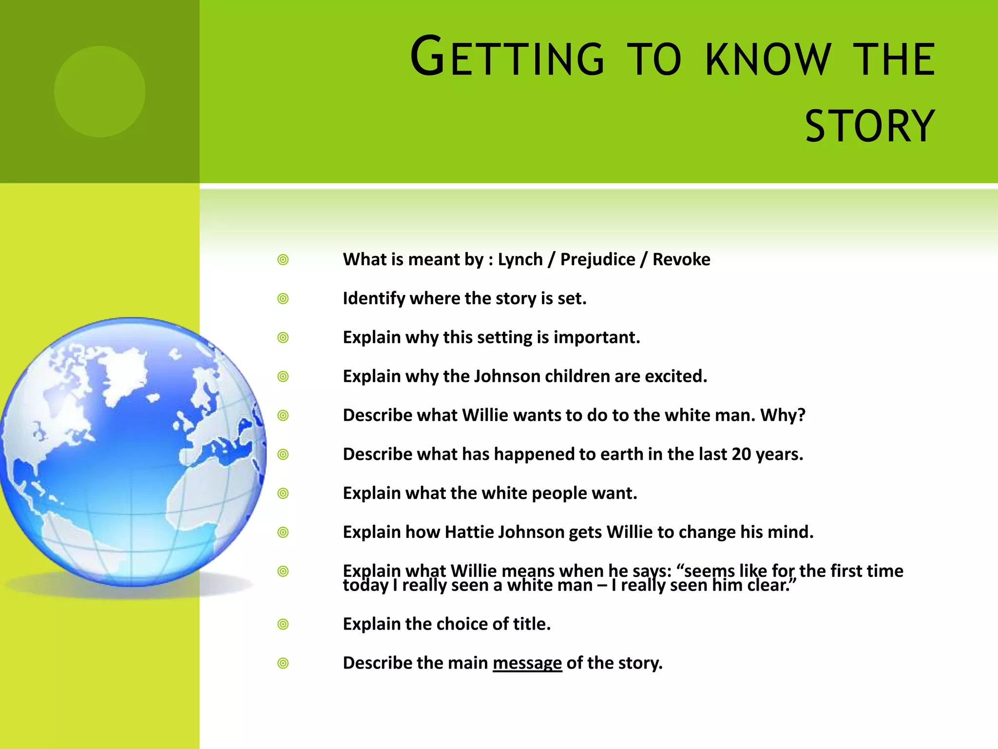 The other foot by Ray Bradbury 2012 | PPTX