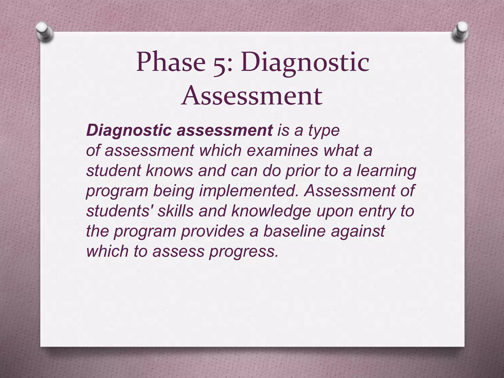 The outcomes assessment phases in the instructional cycle | PPTX