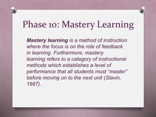 The outcomes assessment phases in the instructional cycle | PPTX