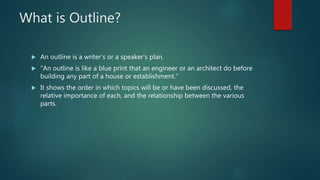 The outline | PPTX