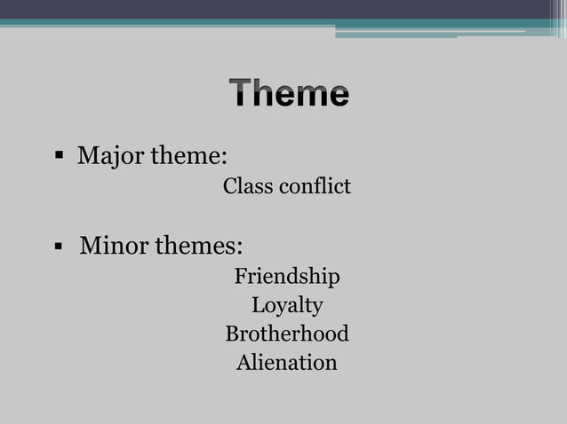 The outsiders | PPTX | Fiction | Books and Literature