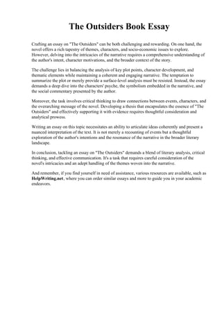 The Outsiders Book Essay.pdf