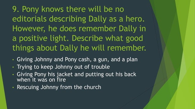 The Outsiders - Chapters 9 & 10 | PPTX